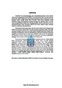 PERANCANGAN SISTEM DETEKSI BOTOL MENGGUNAKAN ESP32-CAM DAN METODE HAAR CASCADE BERBASIS ...